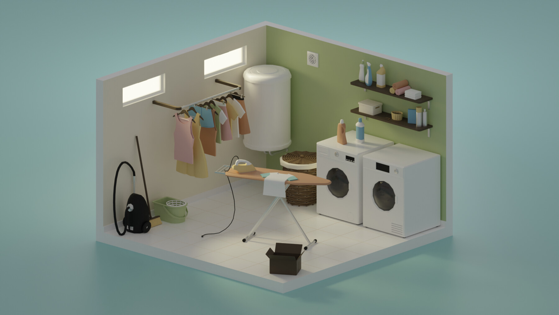ArtStation - Laundry room | Game Assets
