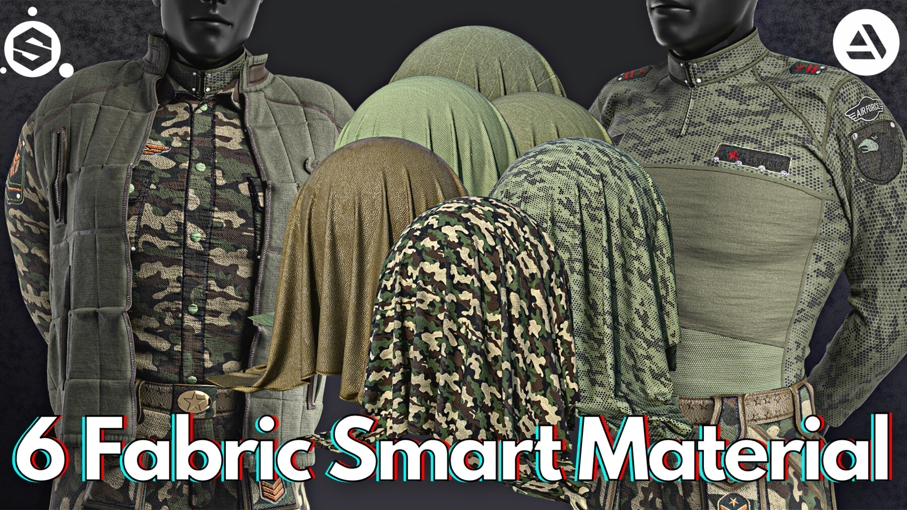 ArtStation - Military No.1 : 6 Fabric smart material | Game Assets