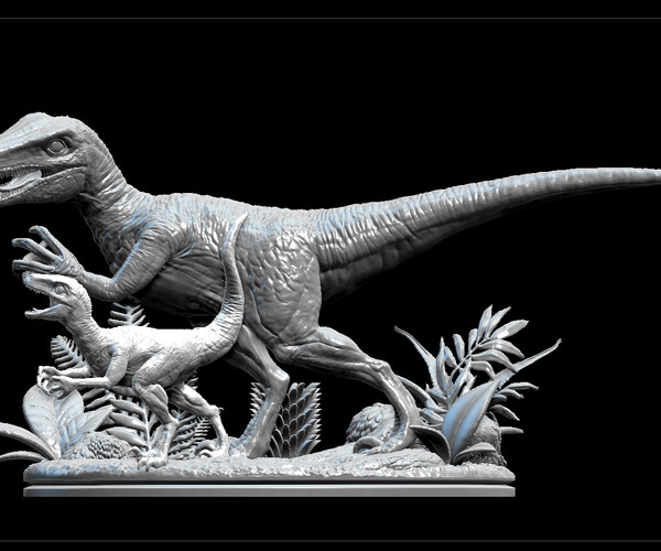 ArtStation - BLUE JURASSIC WORLD DOMINION AND BABY DINOSAUR 3D PRINT ...