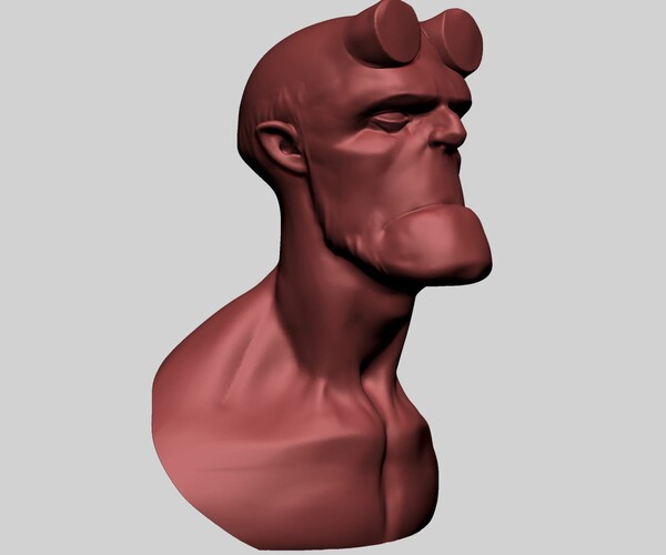 ArtStation - Stylized Hellboy Bust | Resources