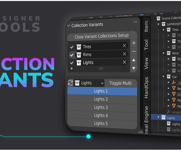 Artstation Designer Tools Collection Variants Blender Addon Resources