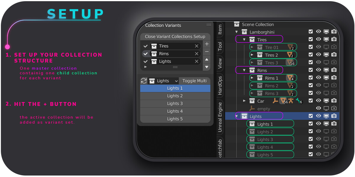 ArtStation - Designer Tools - Collection Variants Blender Addon | Resources