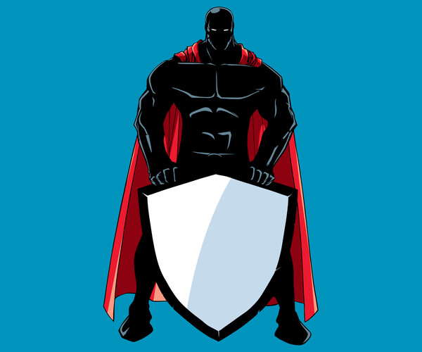 ArtStation - Superhero Holding Shield Silhouette | Artworks