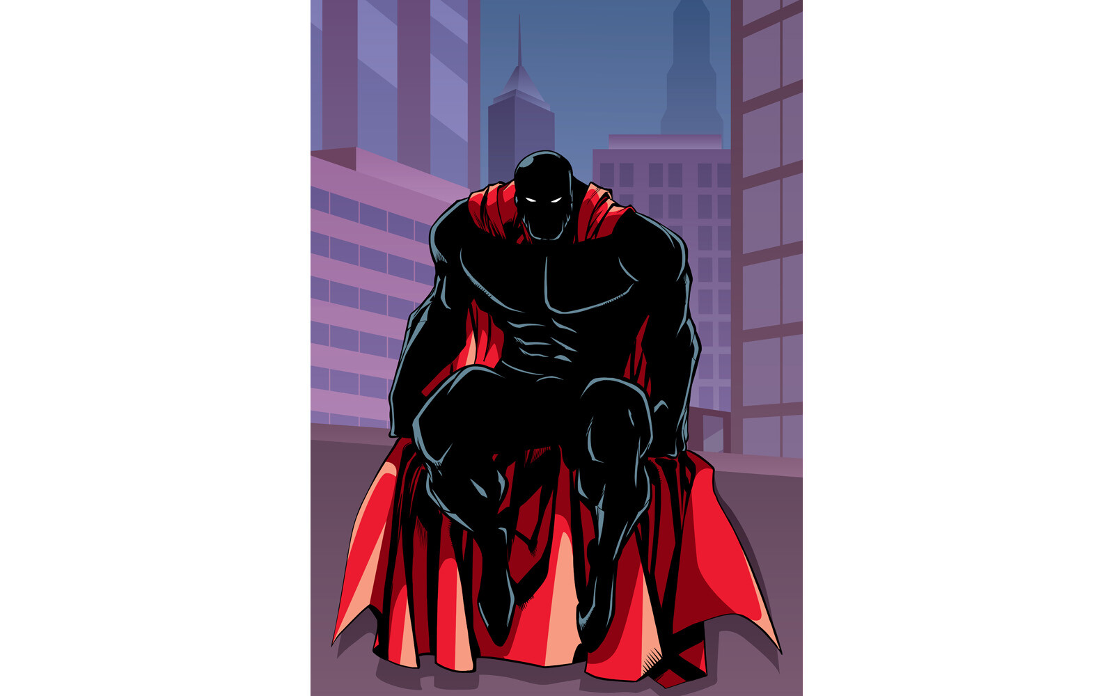 ArtStation - Superhero Sitting in City Silhouette | Artworks