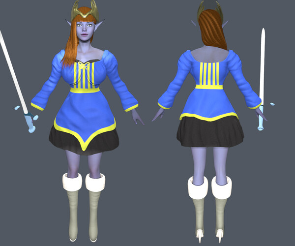 ArtStation - Elf lady | Game Assets