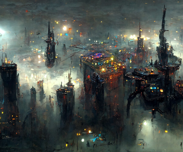 ArtStation - cyberpunk rainy city | Artworks
