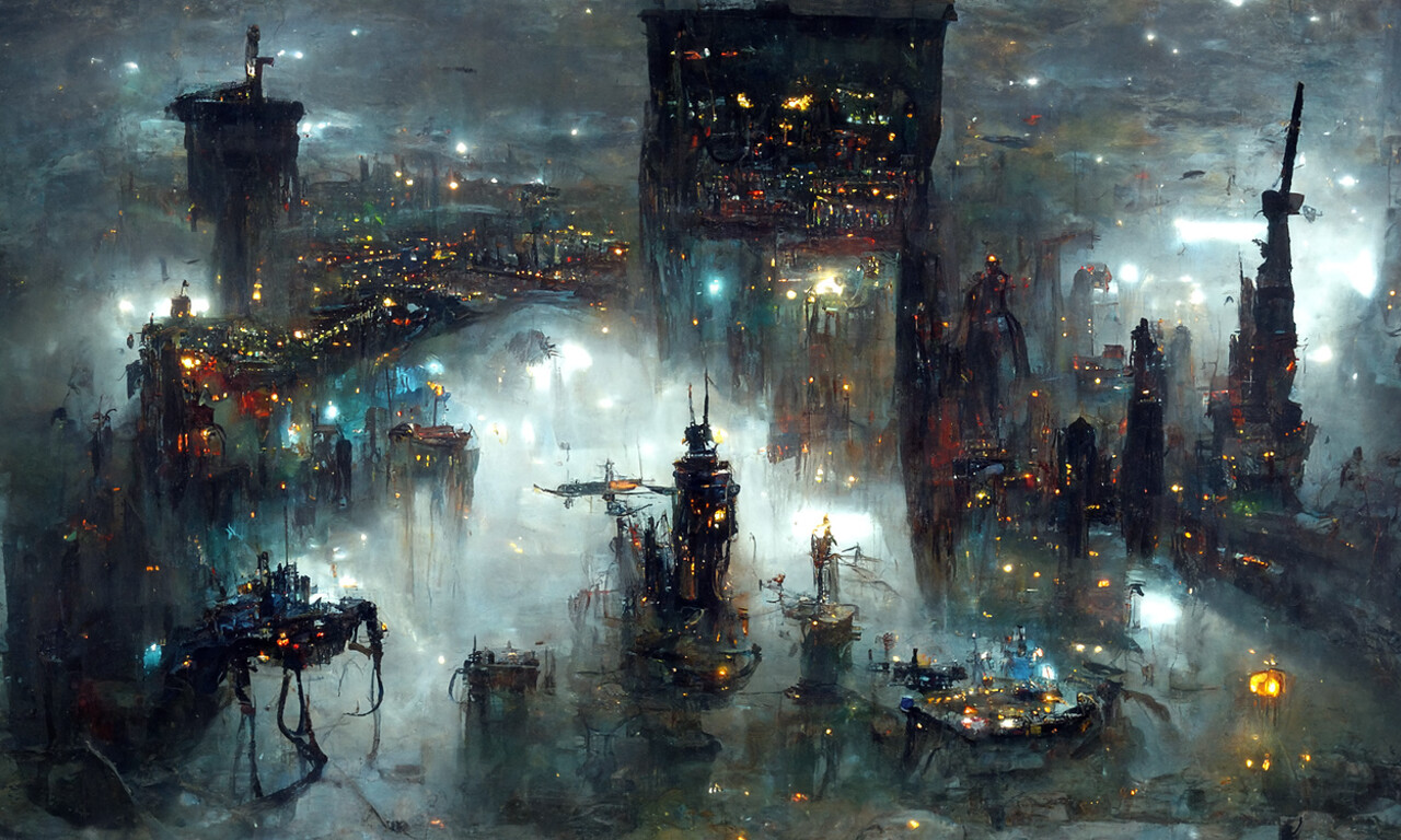 ArtStation - cyberpunk rainy city | Artworks