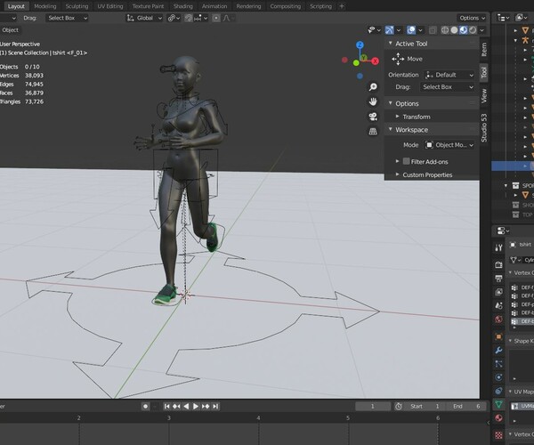 ArtStation - Woman mannequin V3 Rigged in Blender | Game Assets