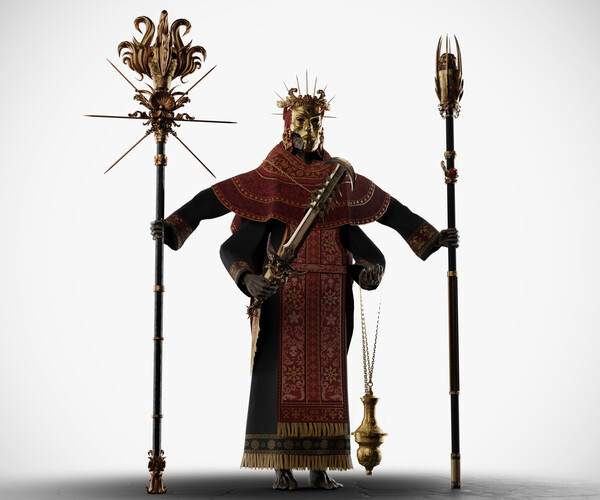 ArtStation - Undead Priest / Necromancer | Game Assets