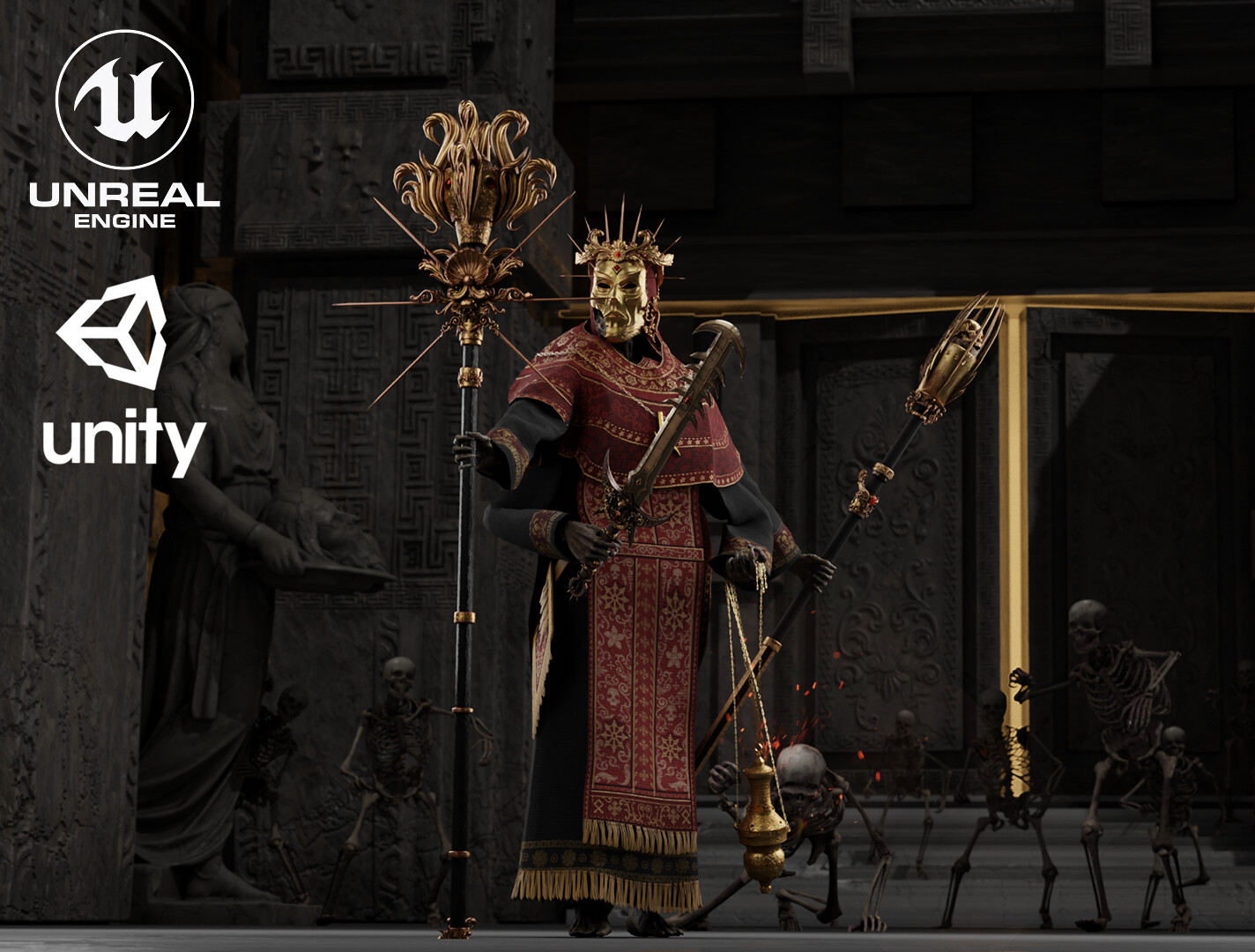 ArtStation - Undead Priest / Necromancer | Game Assets