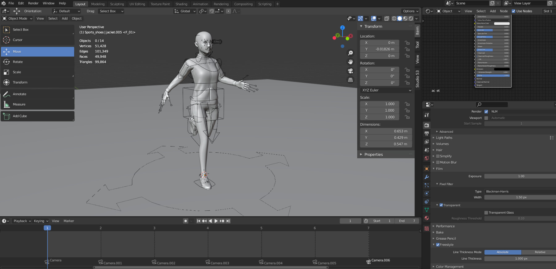 ArtStation - Woman mannequin V1 Rigged in Blender | Game Assets