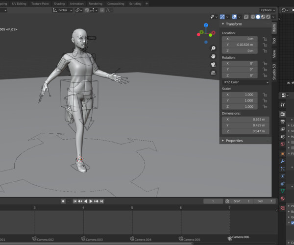 ArtStation - Woman mannequin V1 Rigged in Blender | Game Assets