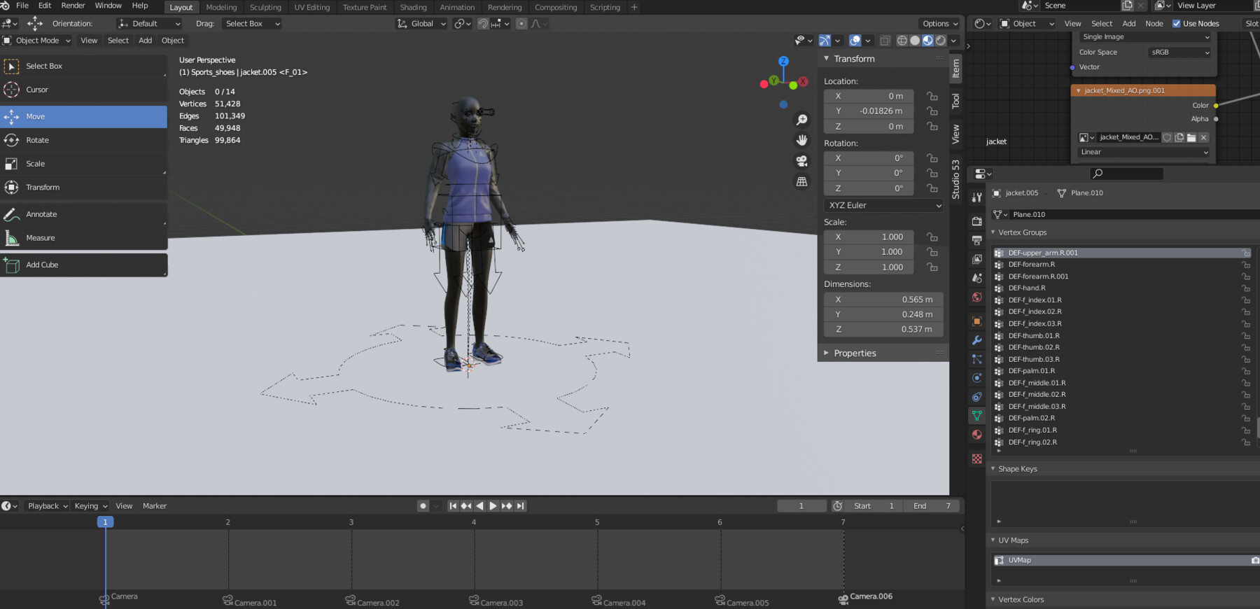 ArtStation - Woman mannequin V1 Rigged in Blender | Game Assets