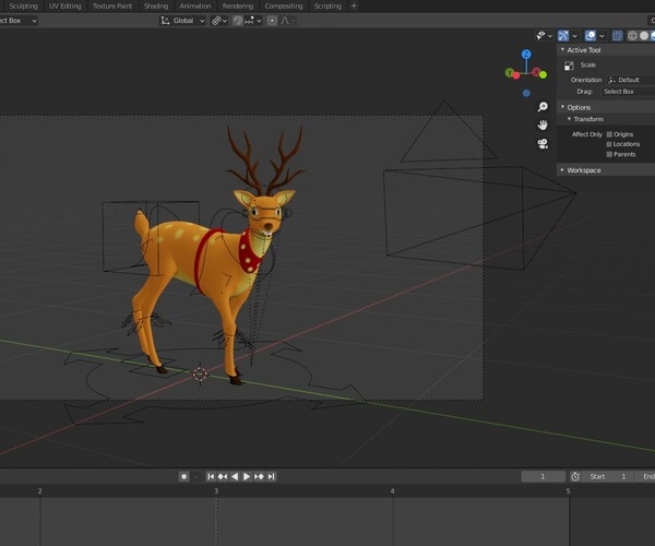 ArtStation - Rigged Cartoon Deer Blender / Unity | Game Assets