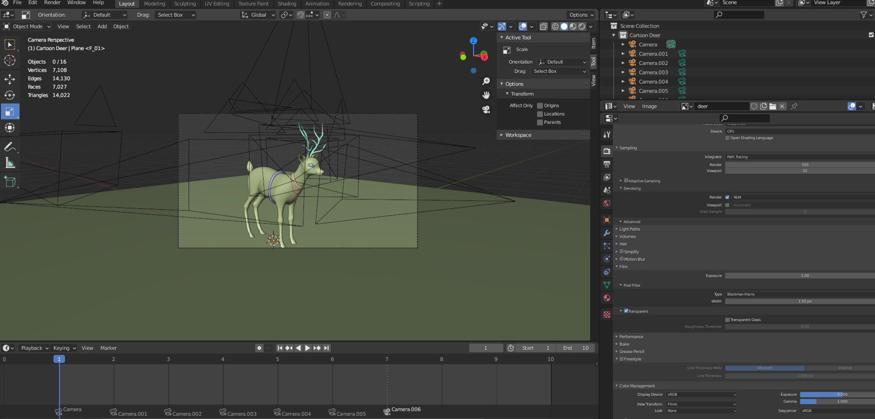 ArtStation - Rigged Cartoon Deer Blender / Unity | Game Assets