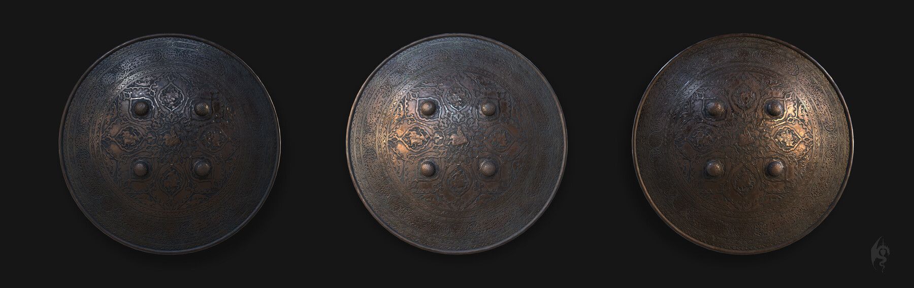 ArtStation - Dhal Shield 17th Century | Game Assets