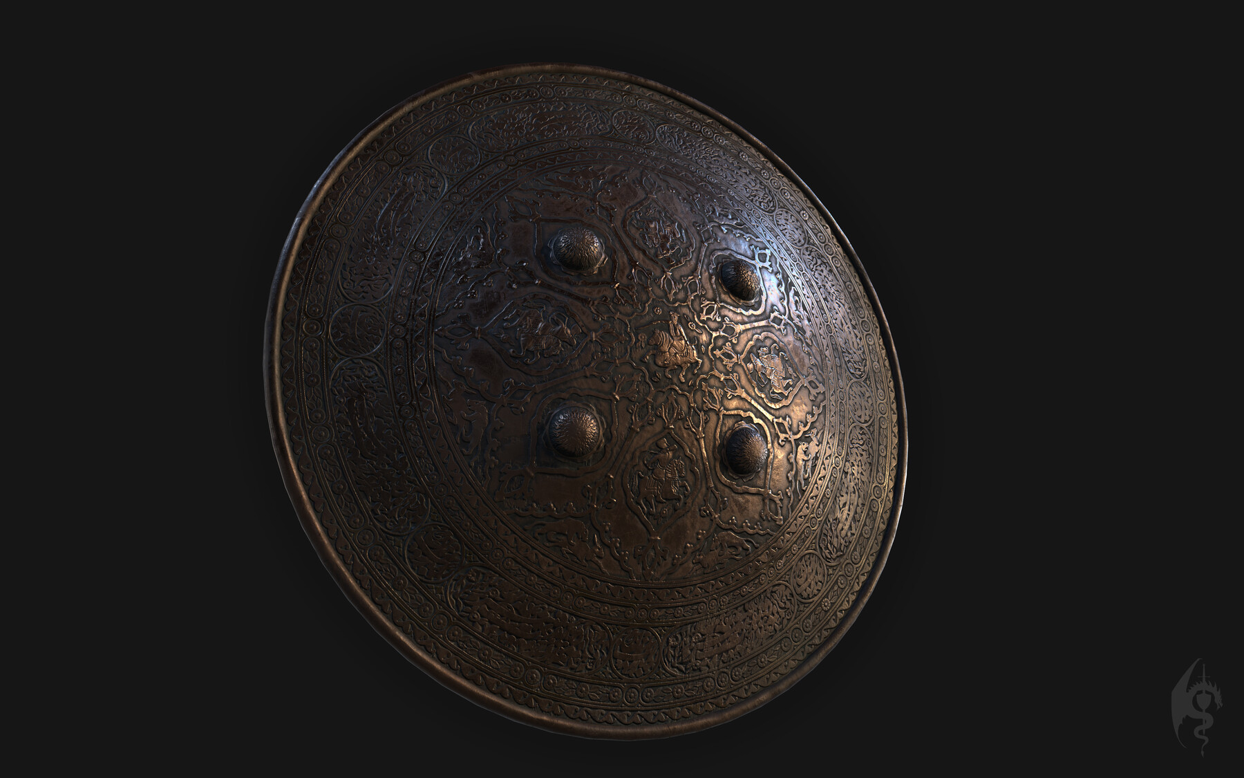 ArtStation - Dhal Shield 17th Century | Game Assets