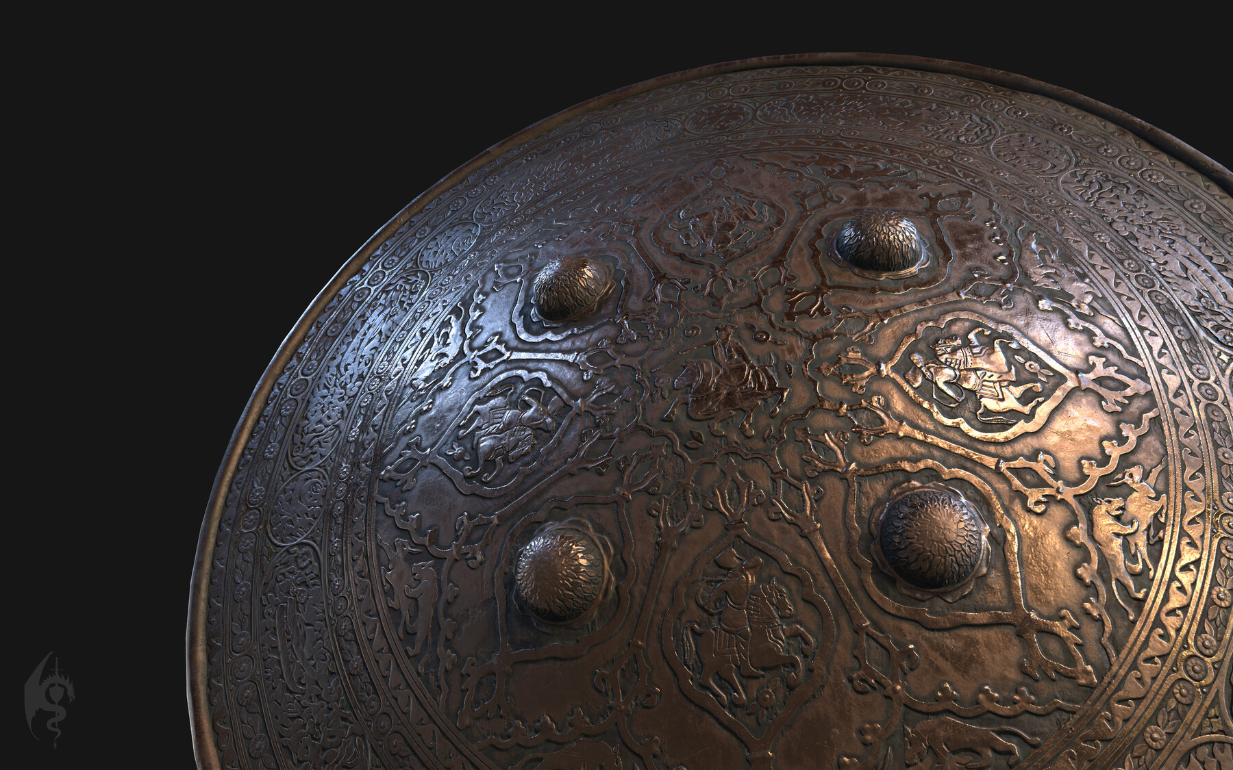 ArtStation - Dhal Shield 17th Century | Game Assets