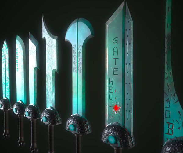 ArtStation - Low poly swords pack | Game Assets