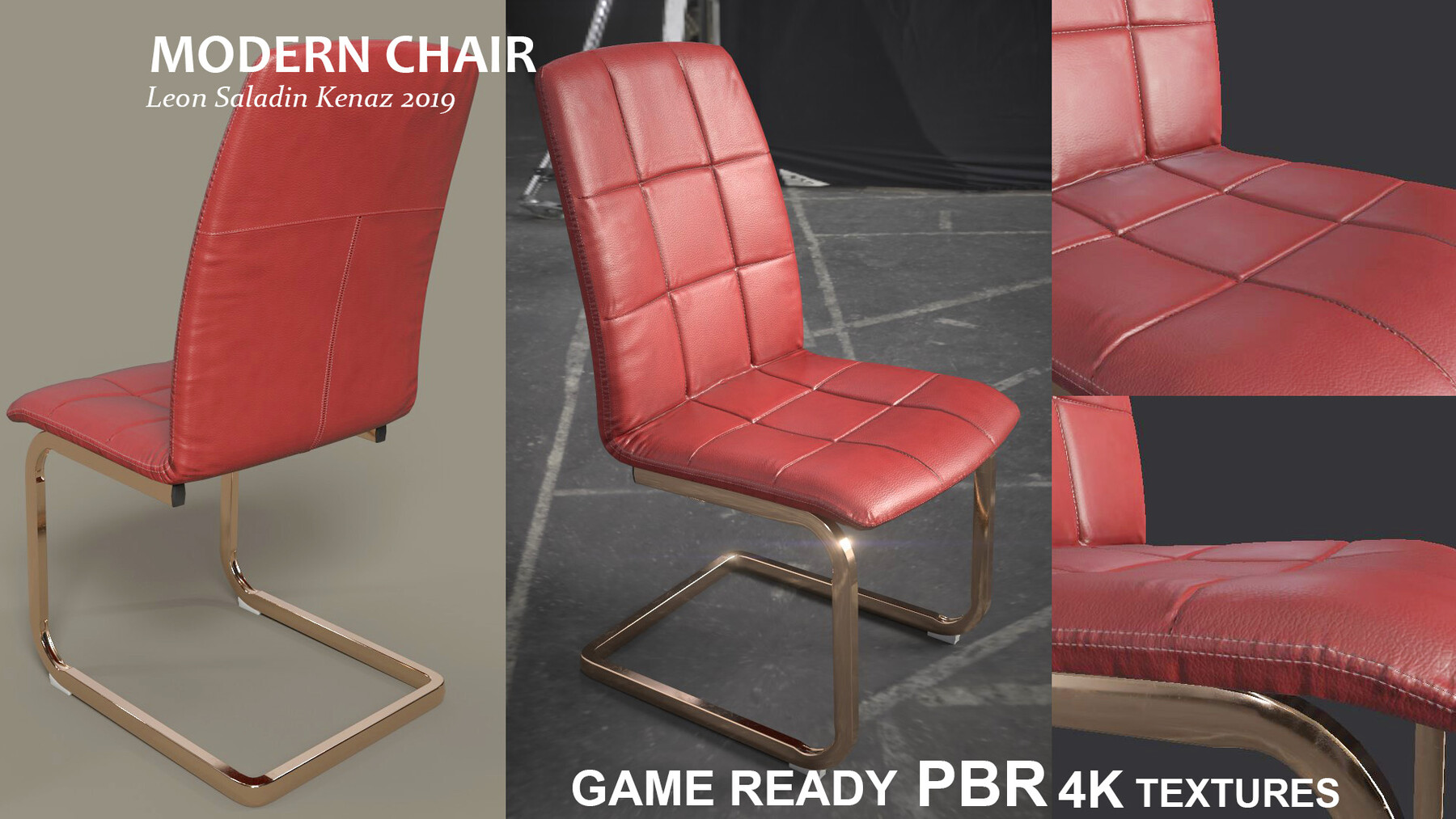 ArtStation - Modern Chair PBR (Extra unreal & unity textures) | Game Assets