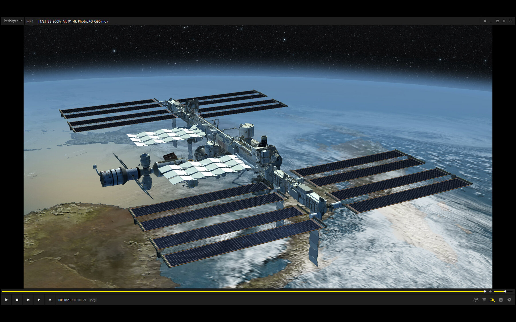 ArtStation - The ISS above Earth (4K, Green Screen) | Resources