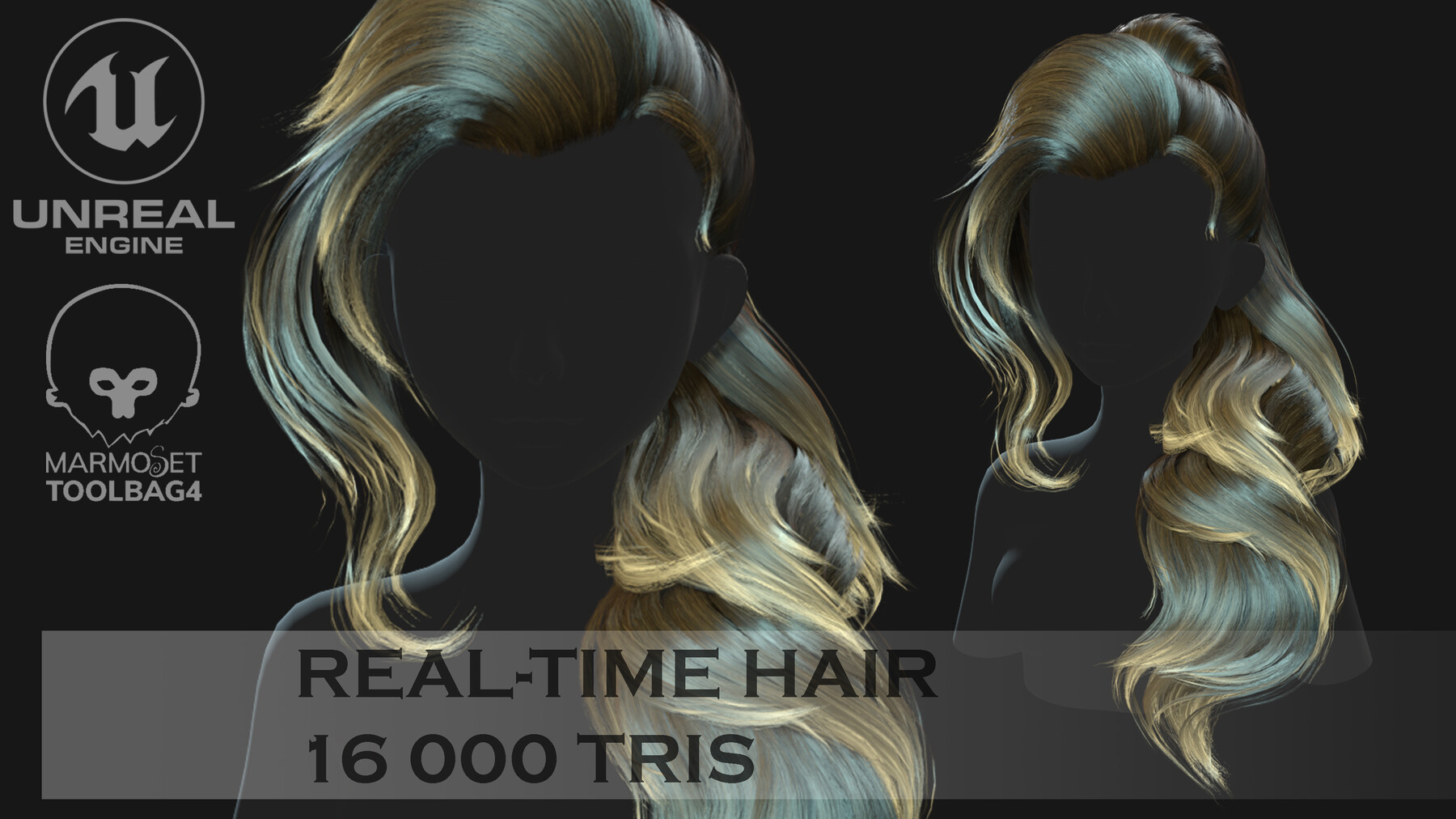 ArtStation - Stylized Hairstyle Pack Vol2 (5 pieces). Low-poly / Game ...