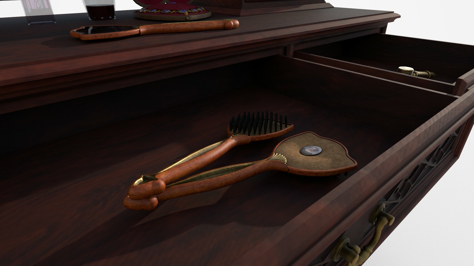 ArtStation - Victorian dressing table (openable) | Game Assets