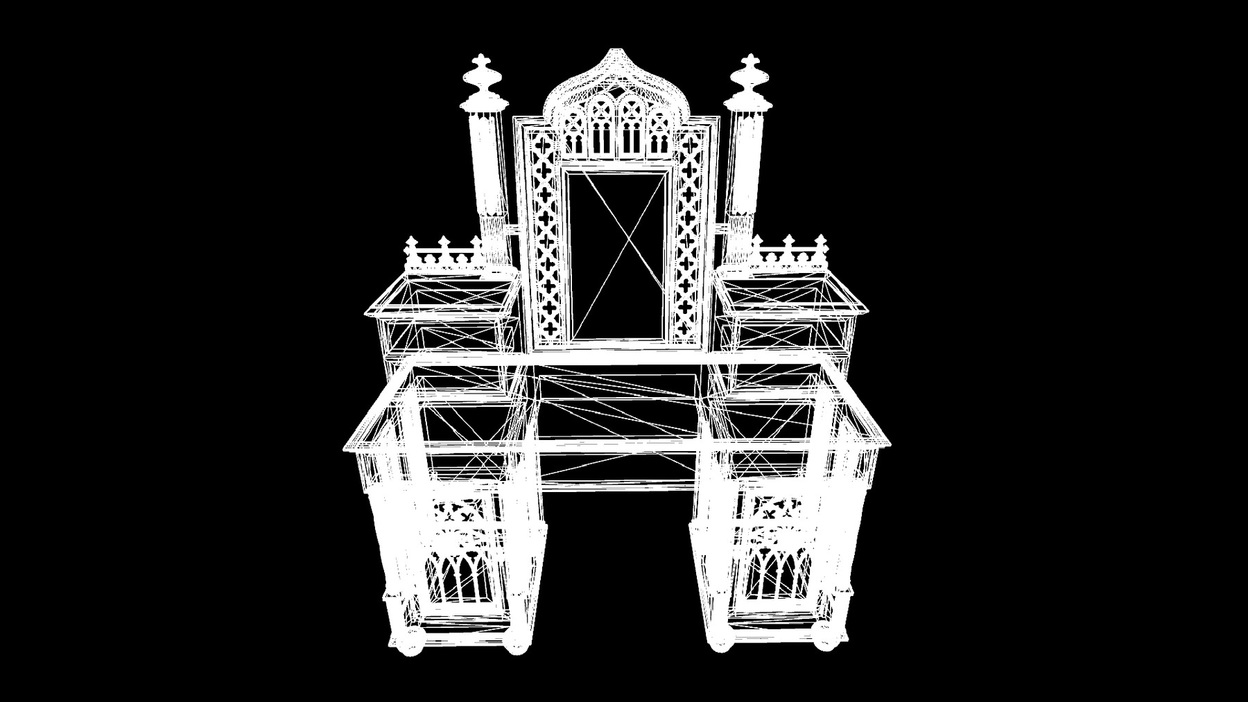ArtStation - Victorian dressing table (openable) | Game Assets