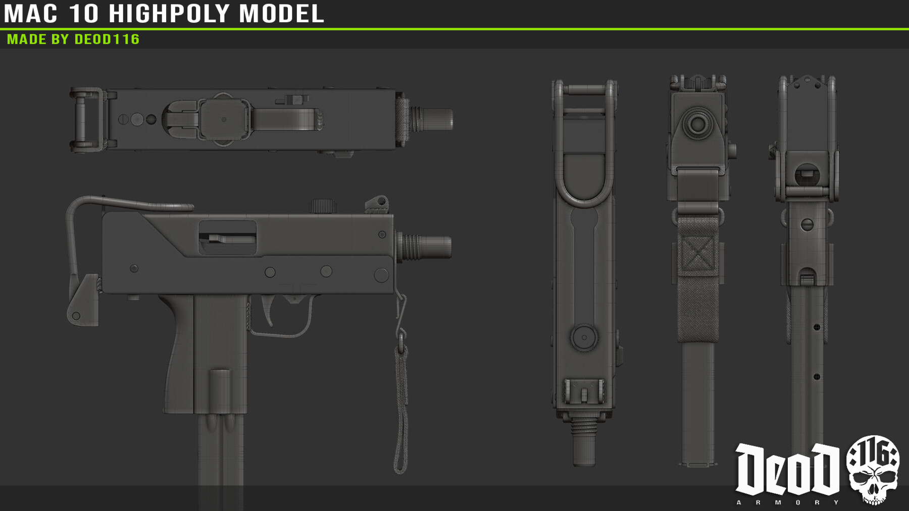 ArtStation - MAC 10 Highpoly model | Resources