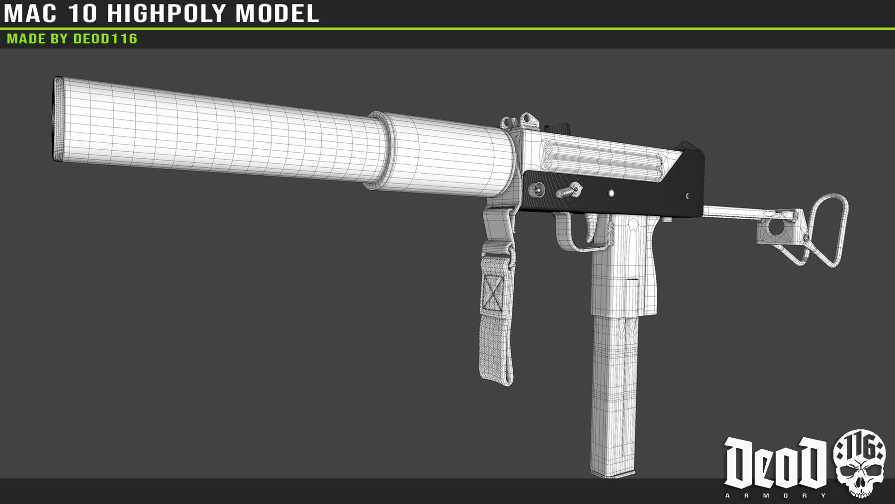 ArtStation - MAC 10 Highpoly model | Resources