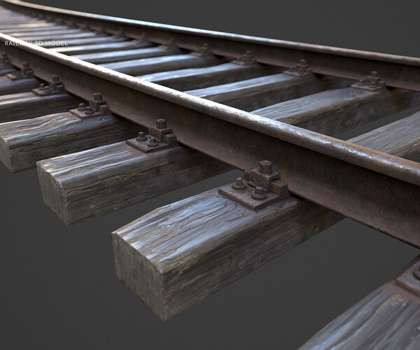 ArtStation - Railway 3D model | Game Assets