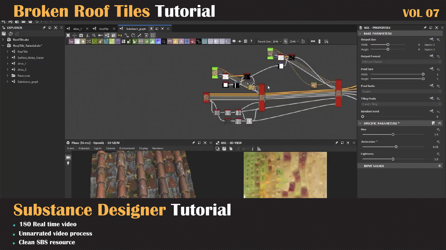 ArtStation - Broken Roof Tiles Tutorial - VOL 07 | Tutorials