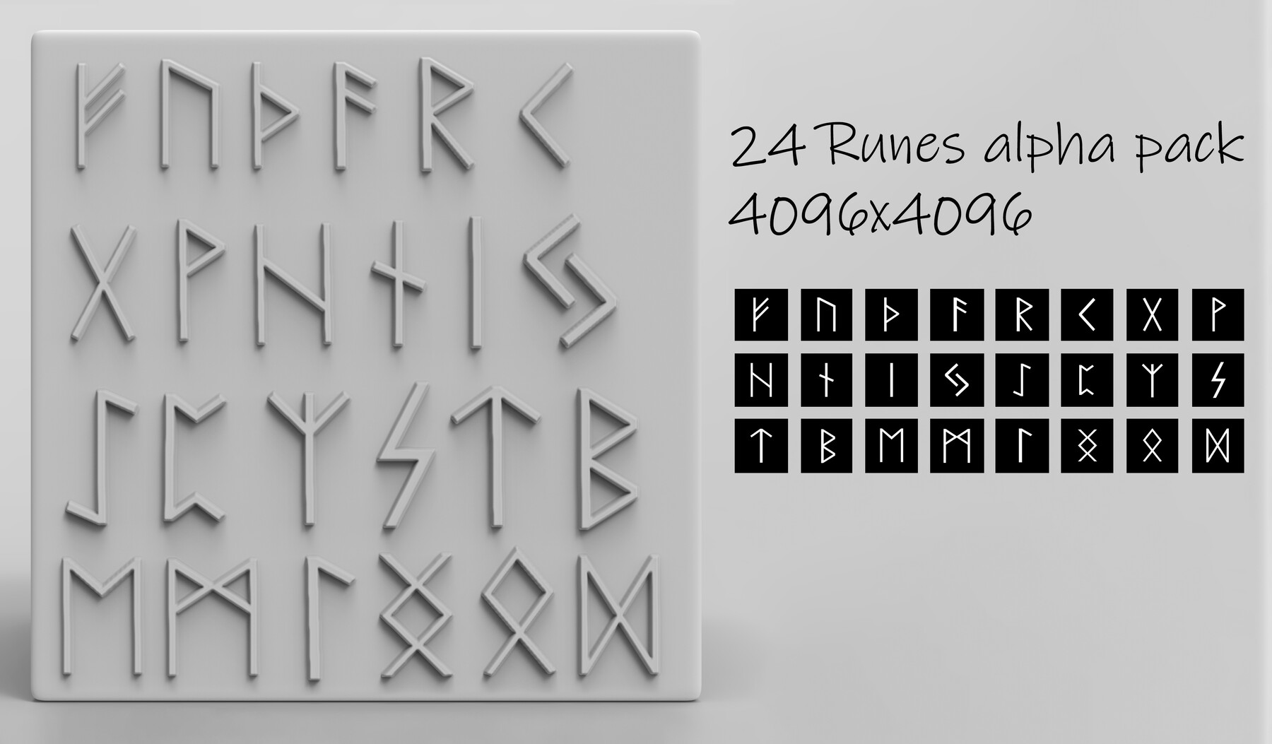 MortuusIntus - 24 Futhark Runes Alpha Pack