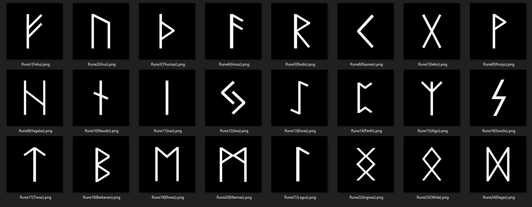 ArtStation - 24 Futhark Runes Alpha Pack | Brushes