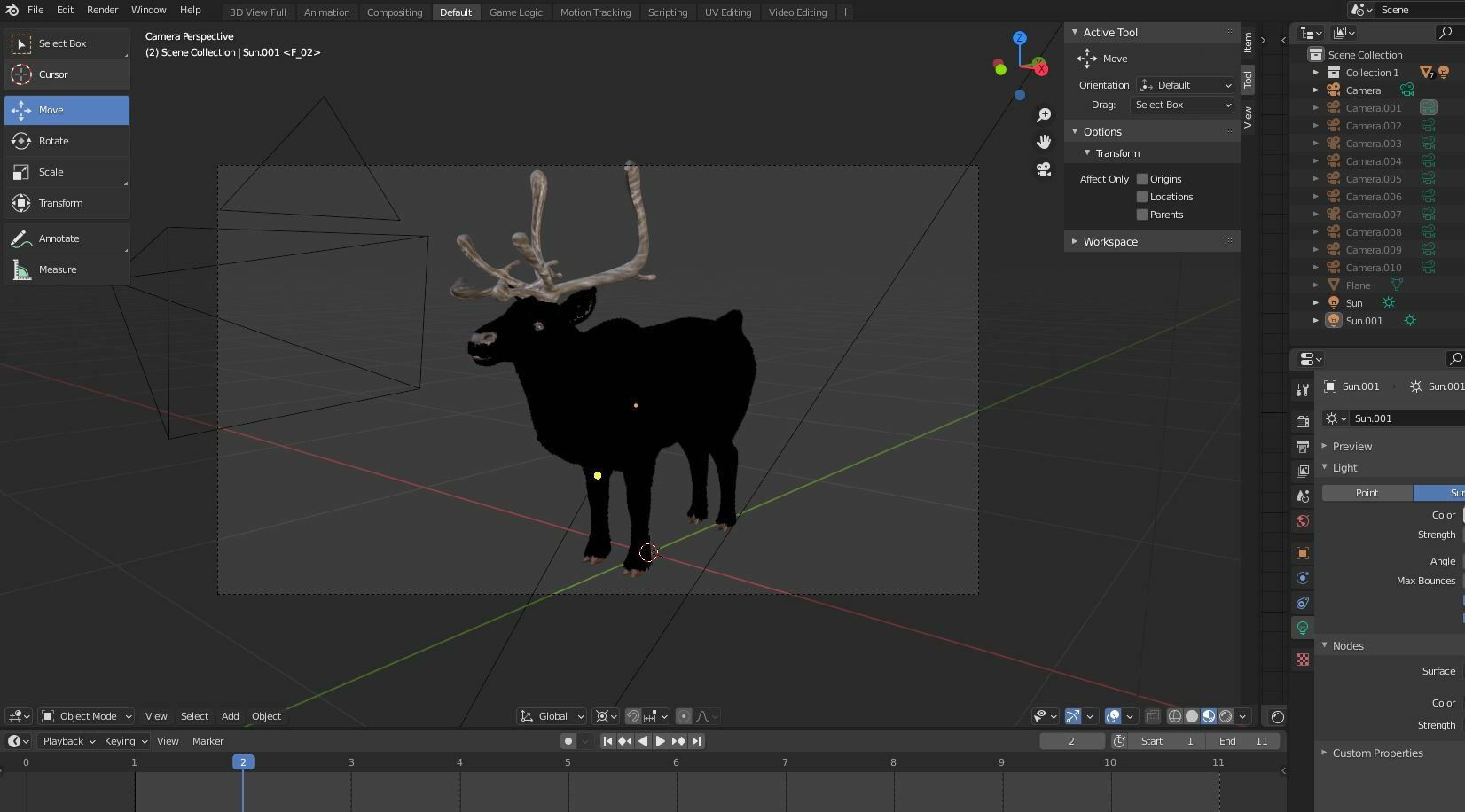 ArtStation - Fur Red Reindeer Rigged Blender | Game Assets