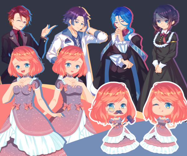 ArtStation - Visual Novel Character Asset | Game Assets