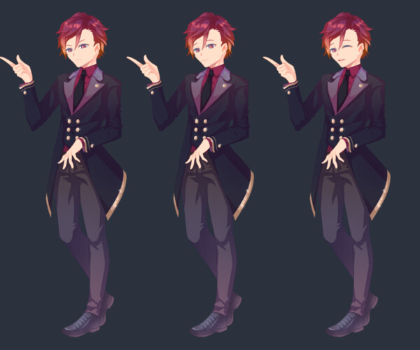 ArtStation - Visual Novel Character Asset | Game Assets