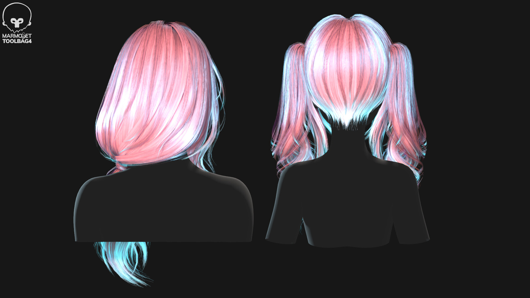 ArtStation - Stylized Hairstyle Pack (10 pieces). Low-poly / Game-ready ...