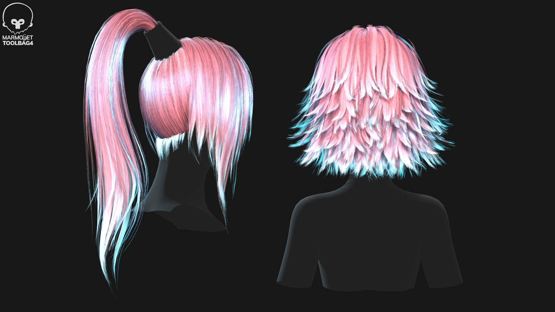 ArtStation - Stylized Hairstyle Pack (10 pieces). Low-poly / Game-ready ...