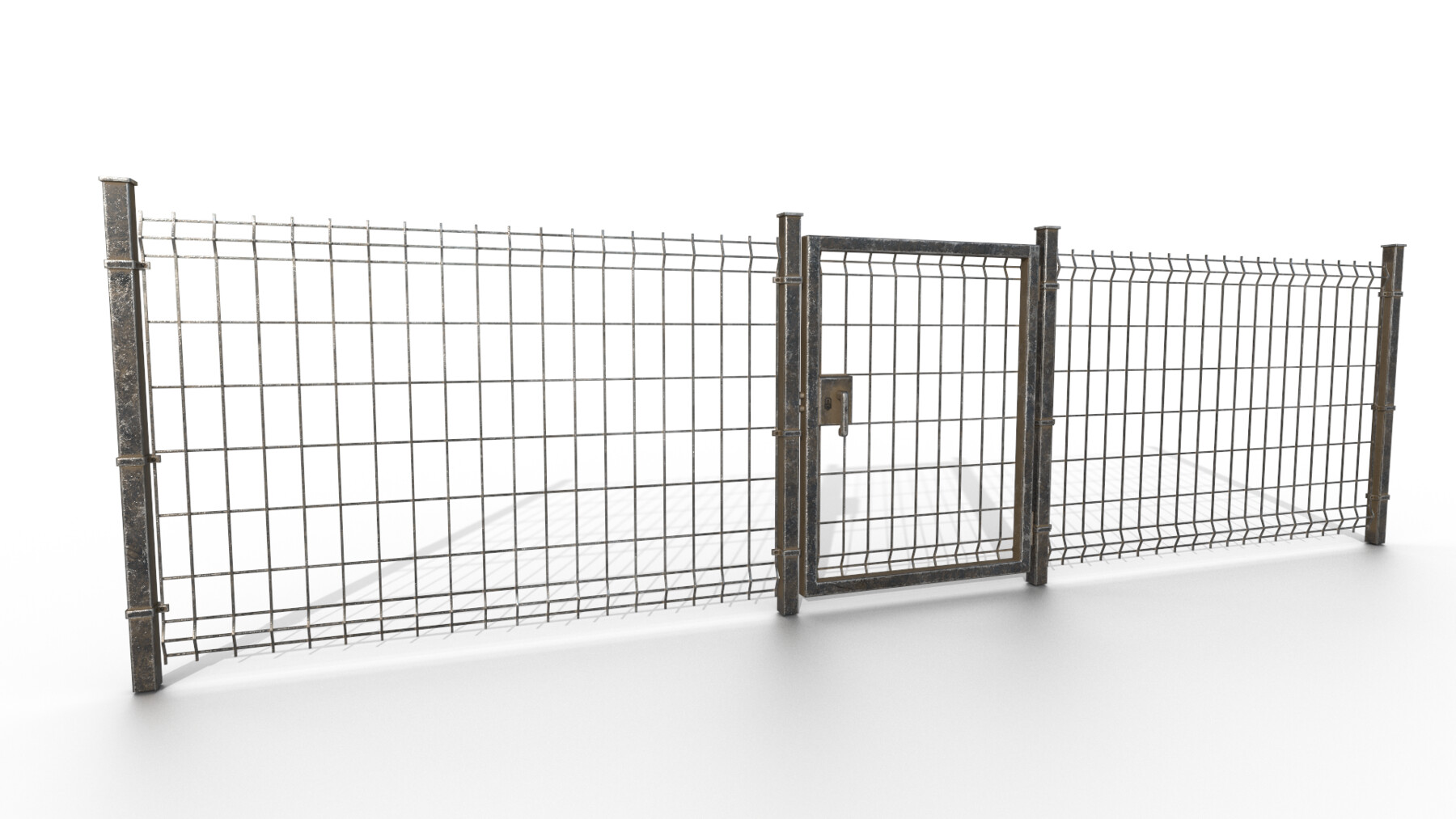 ArtStation - Metal gates and grating wall PBR low-poly game ready Low ...