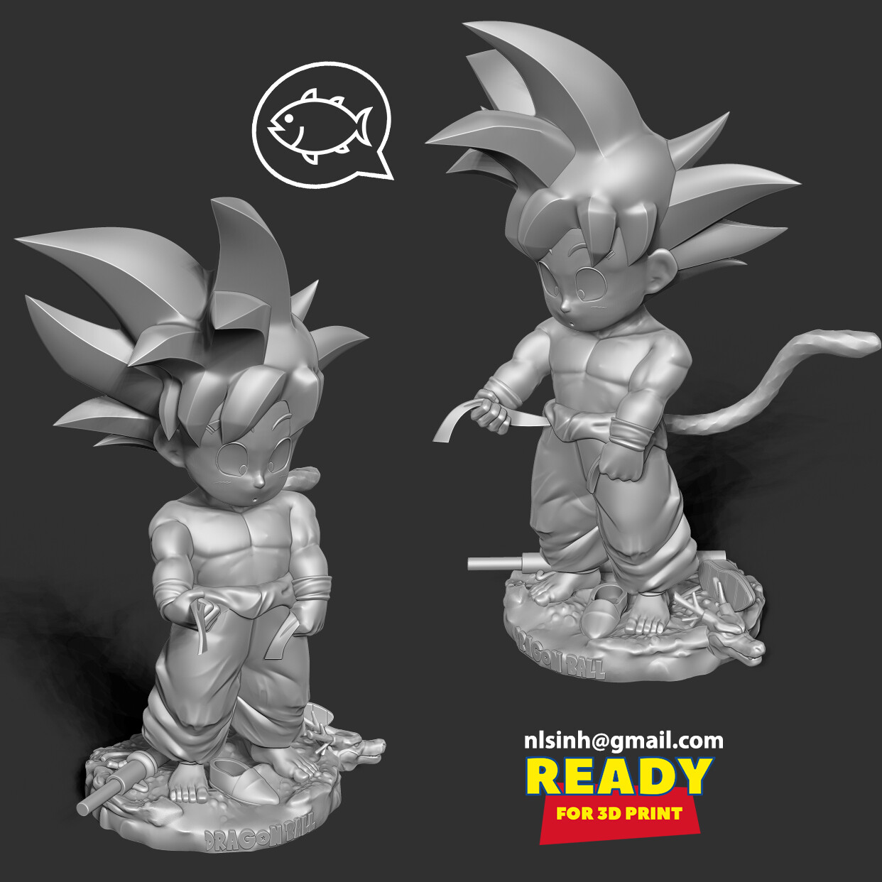 ArtStation - Kid Goku - Ready for fishing | Resources