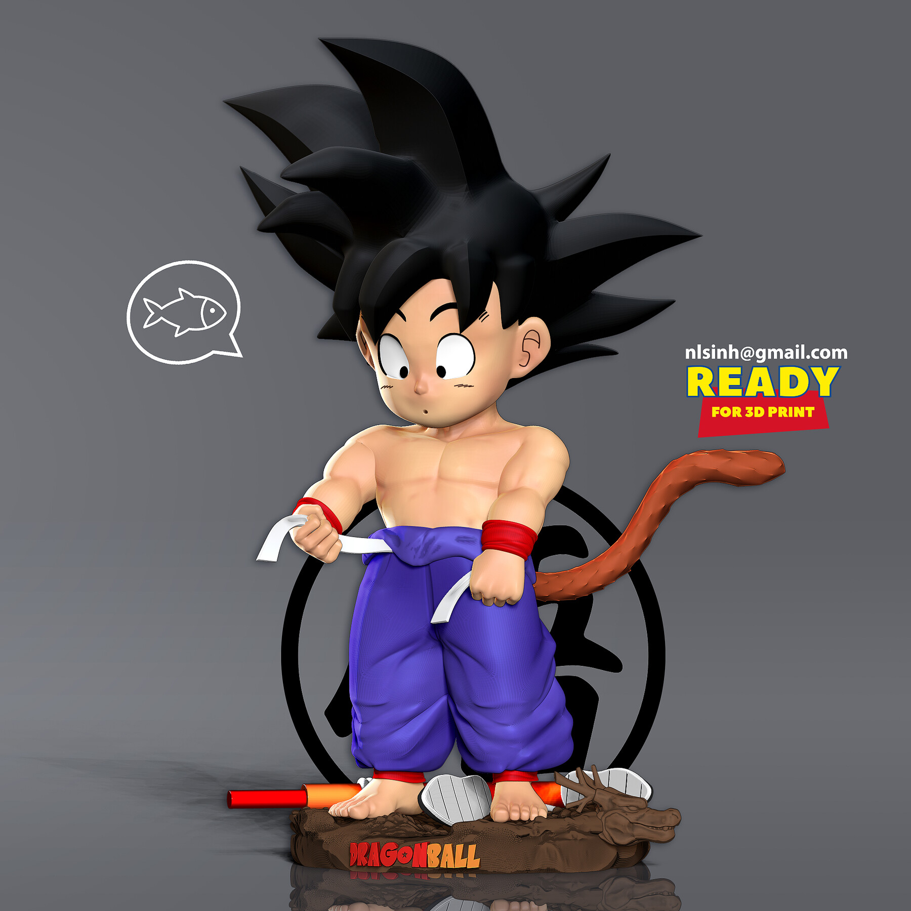 ArtStation - Kid Goku - Ready for fishing | Resources