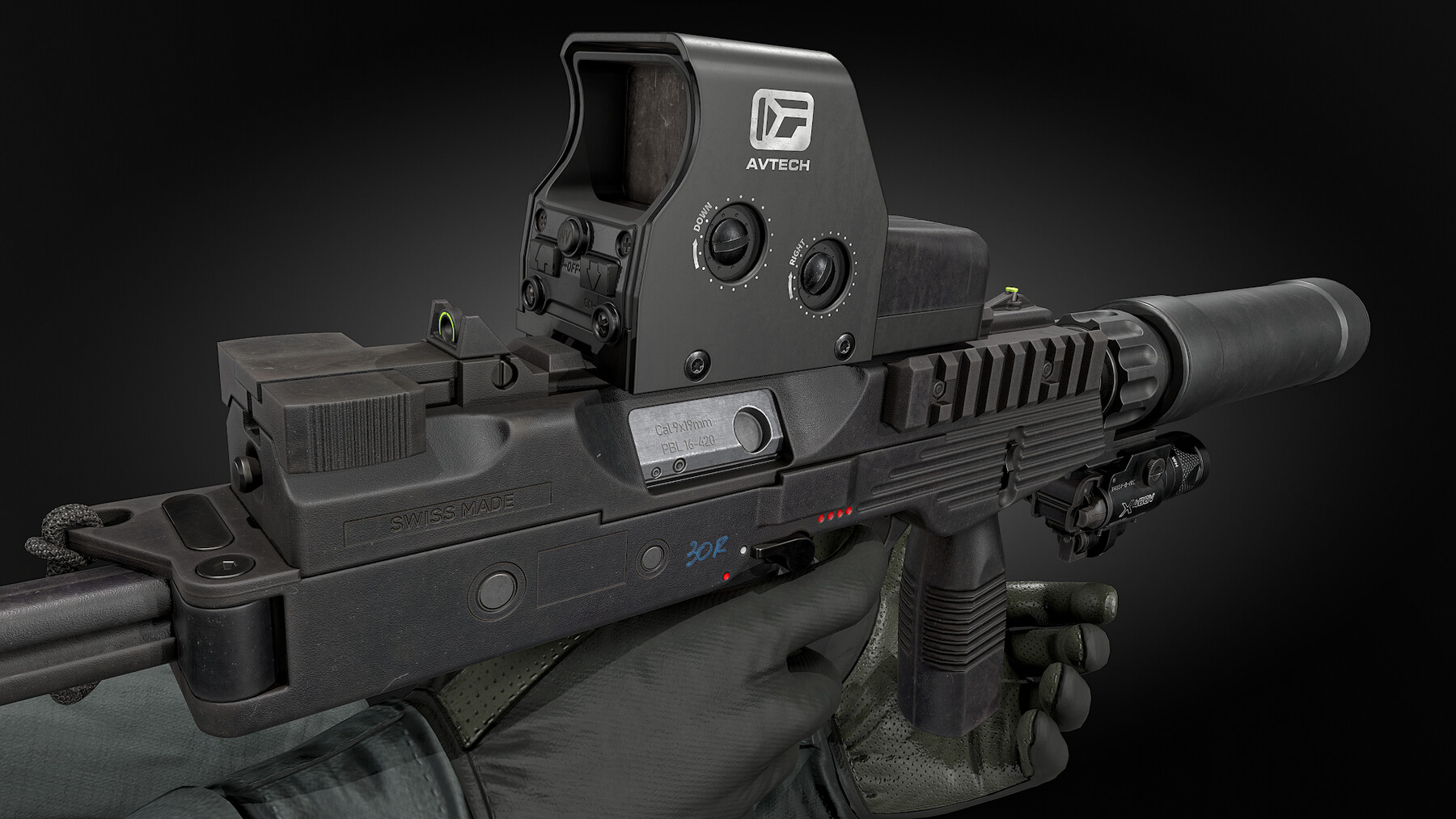 ArtStation - MP9 SUBMACHINE GUN | Game Assets