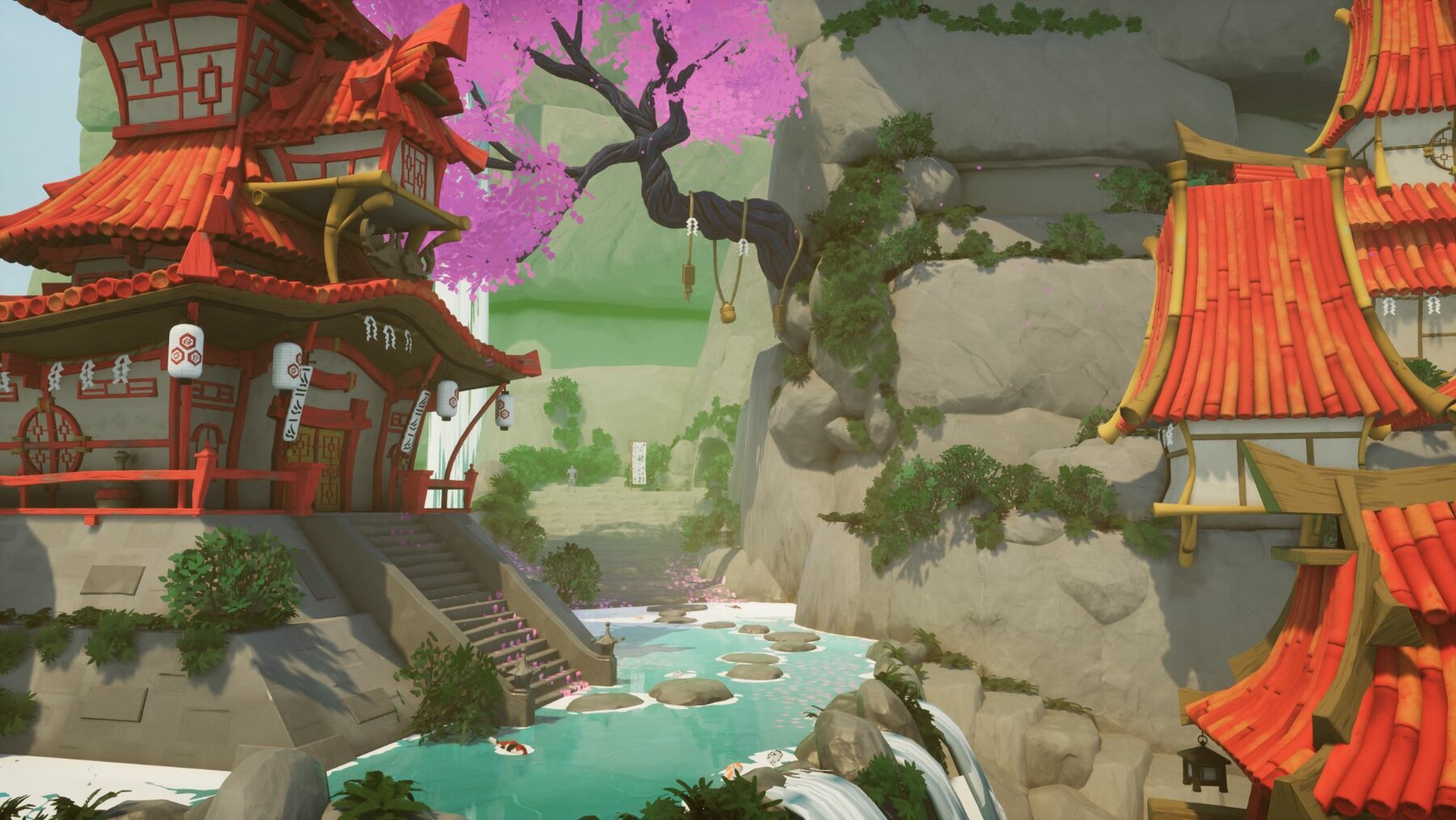 ArtStation - Stylized Japanese Mountain Shrine | Game Assets