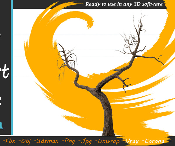 ArtStation - 10 Dried desert tree Vol 01 | Game Assets