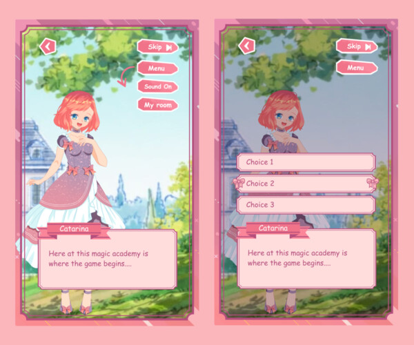 ArtStation - Visual Novel GUI Asset | Game Assets