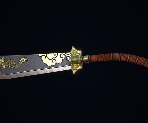 ArtStation - Two-handed Dao sword | Game Assets