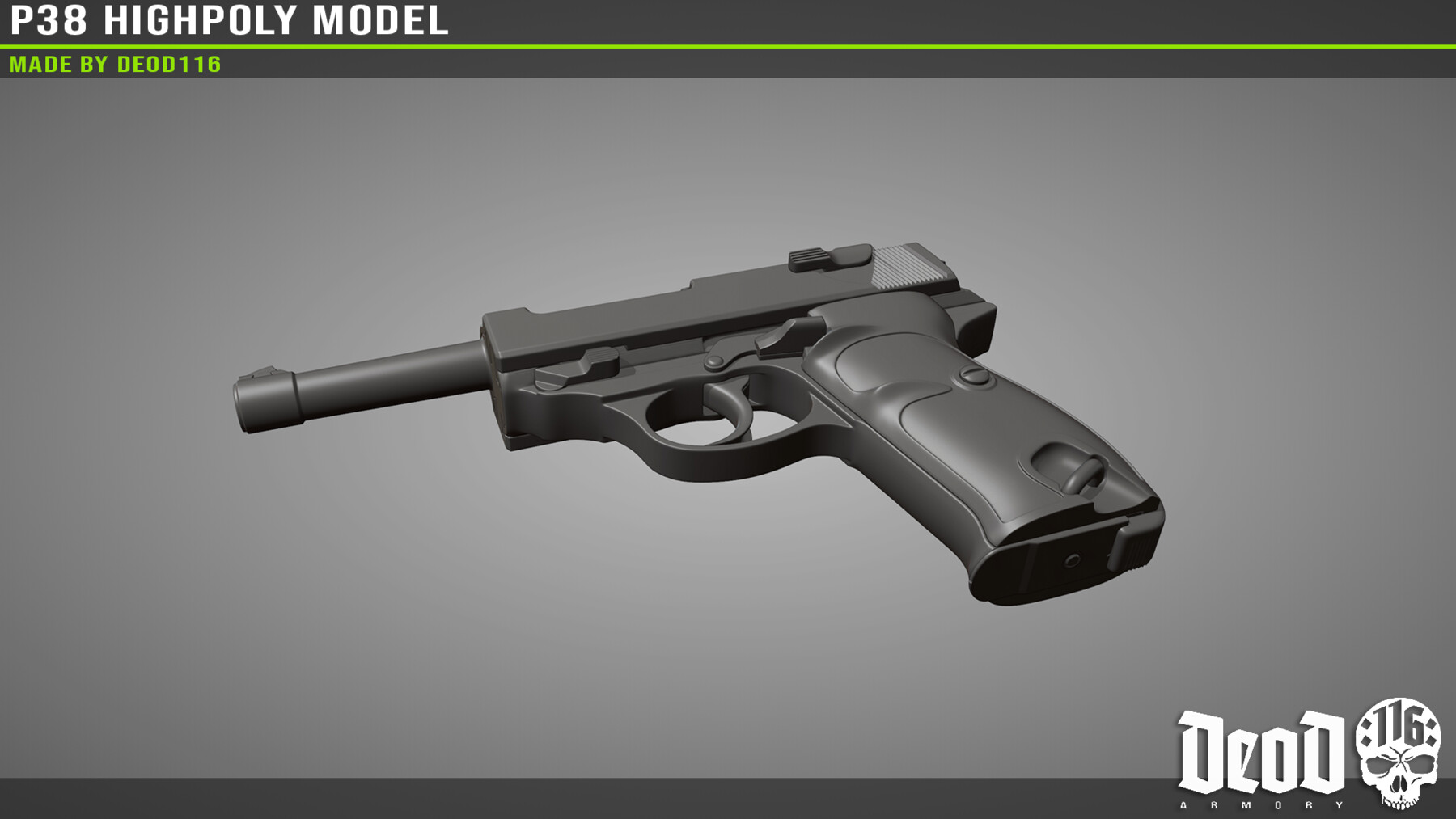 ArtStation - P38 Highpoly model | Game Assets