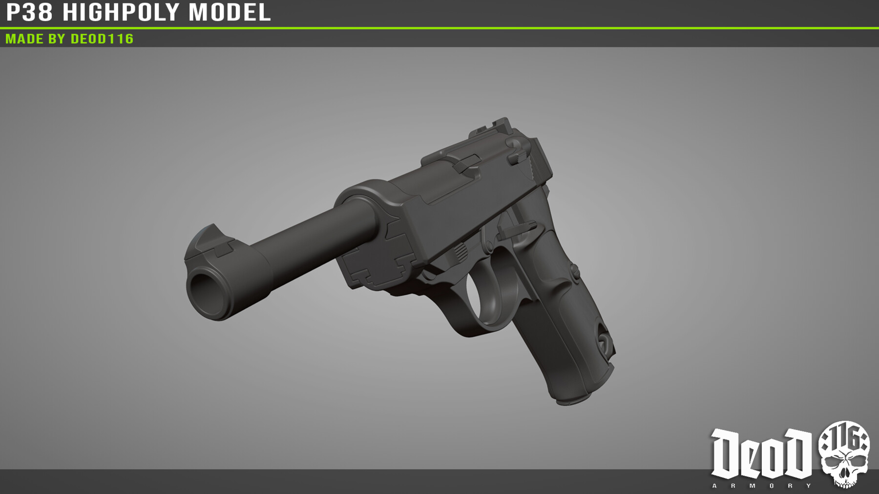 ArtStation - P38 Highpoly model | Game Assets