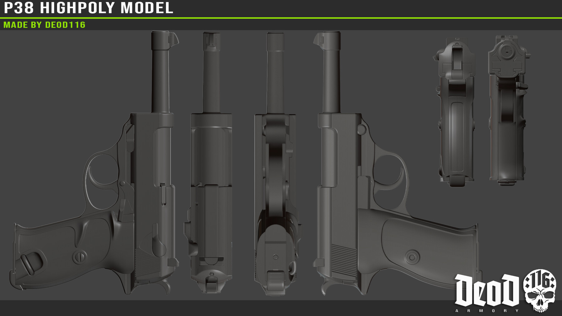 ArtStation - P38 Highpoly model | Game Assets